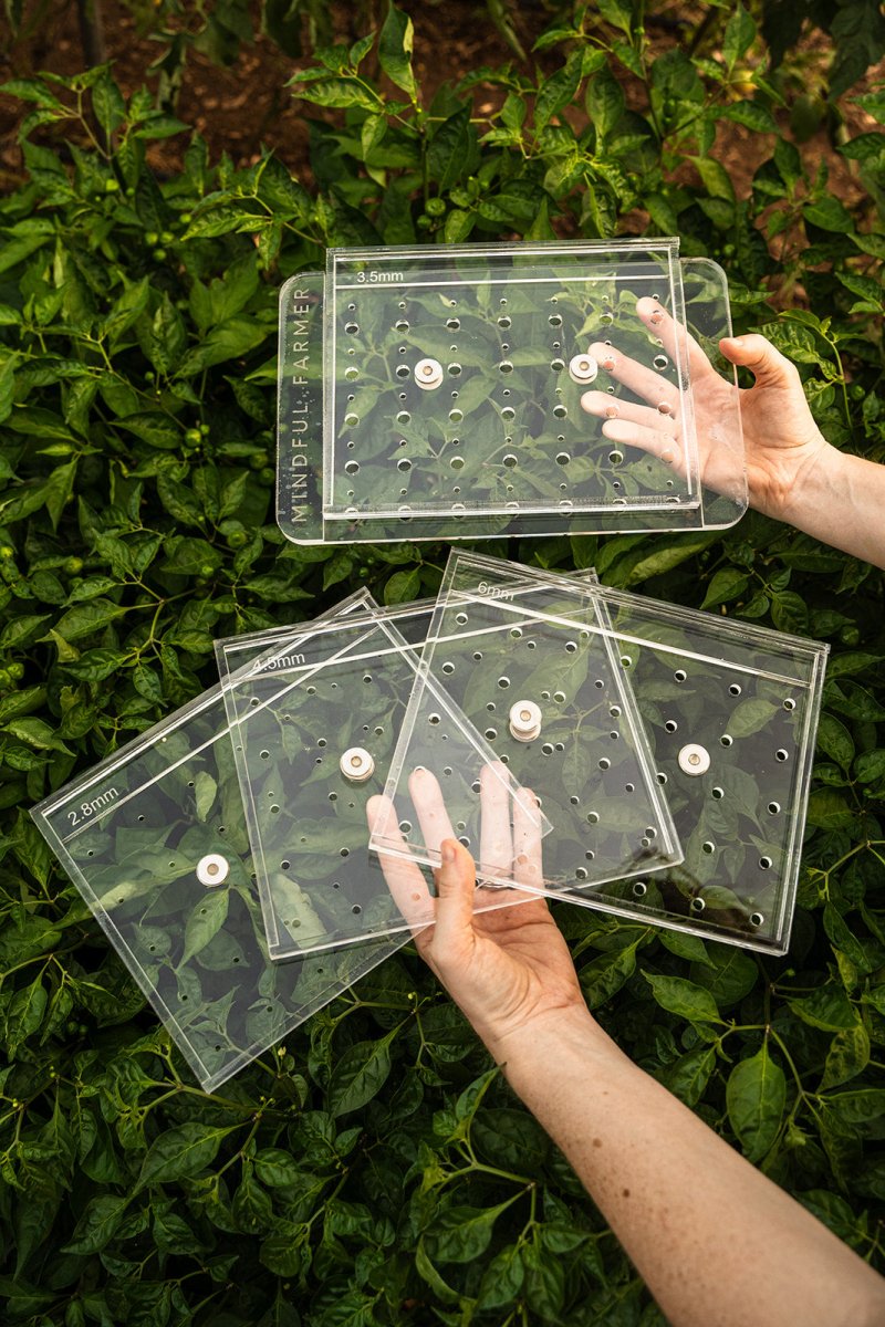 Soil Block Drop Seeder - Standing 35 - Complete Set – Mindful Farmer